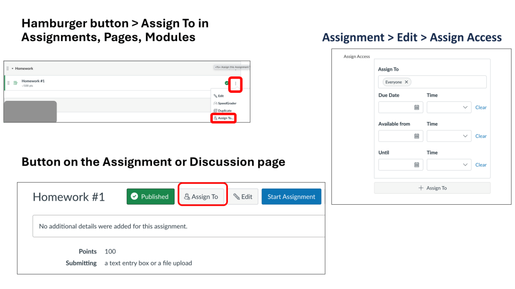 New “Assign To” Canvas Feature – Canvas Info @ Penn